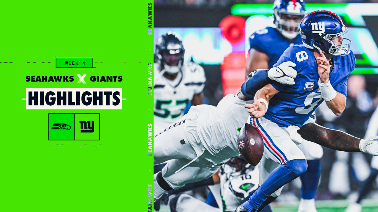 2023 Week 4 Seahawks at Giants Mario Edwards Jr. Strip-Sacks Daniel Jones, Jordyn Brooks ...