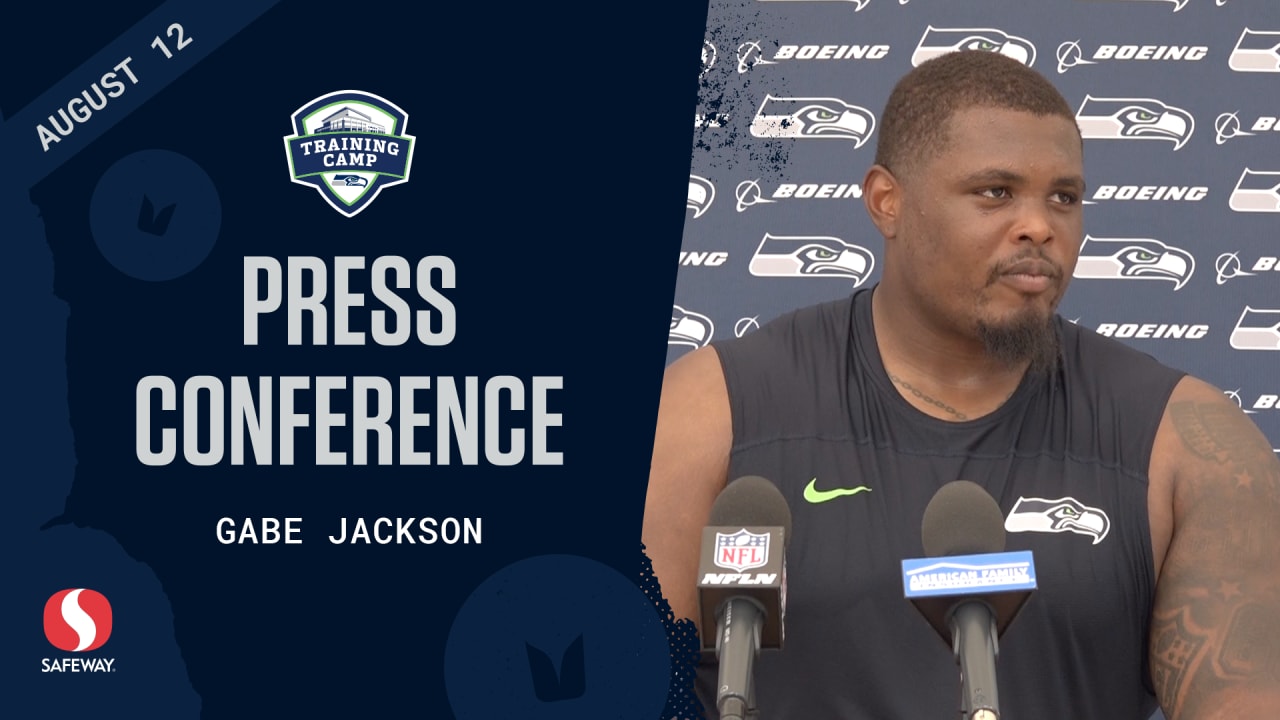 Gabe Jackson Seahawks Training Camp Press Conference - August 12