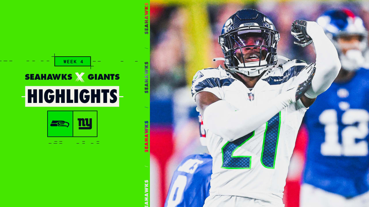 2023 Week 4 Seahawks at Giants Devon Witherspoon Sacks Daniel Jones Highlight