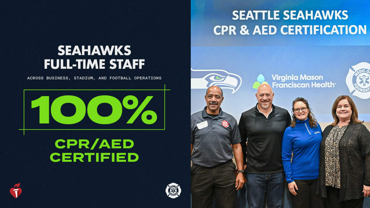 Seattle Seahawks Announce 100% of Front Office Staff Are CPR/AED Certified