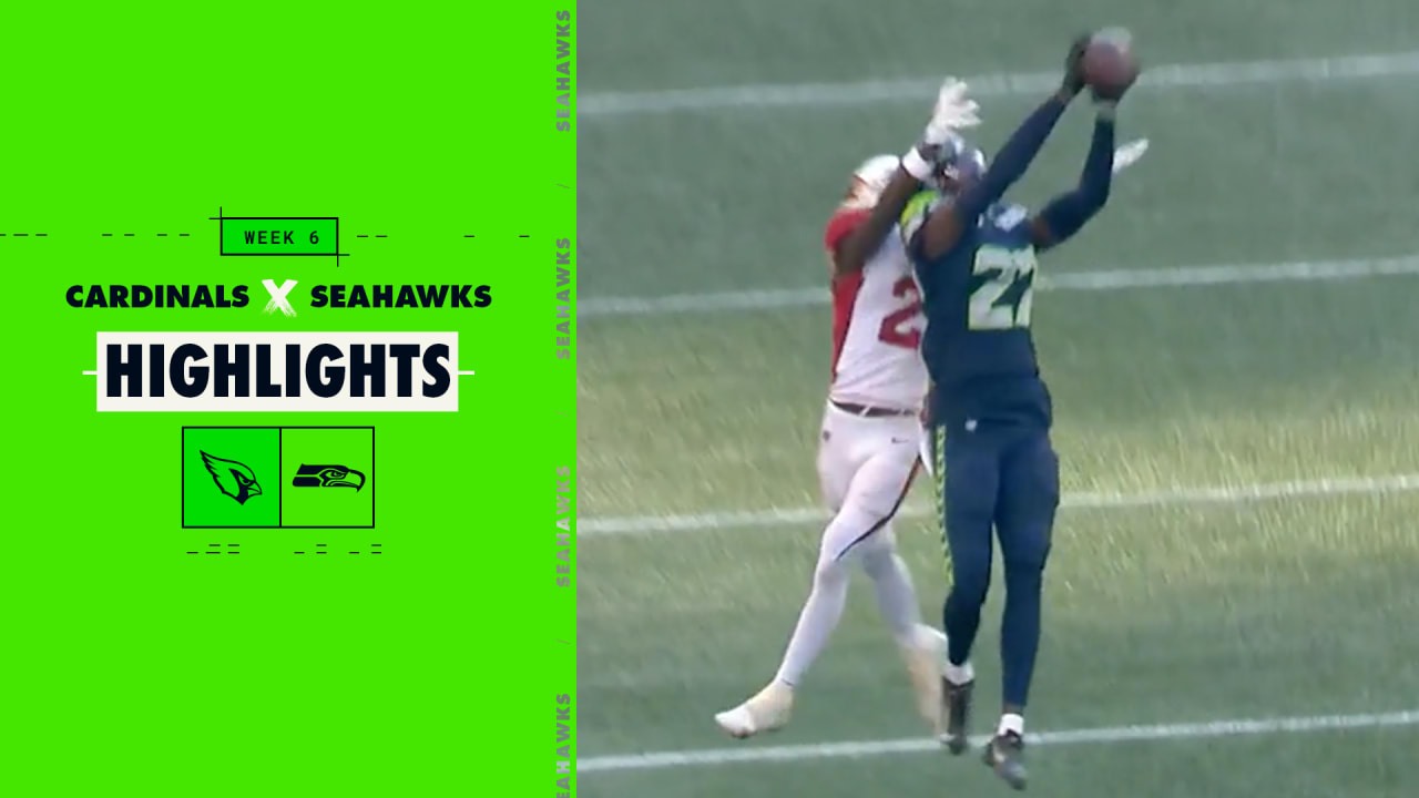 2022 Week 6 Seahawks vs. Cardinals Tariq Woolen Intercepts Kyler Murray ...