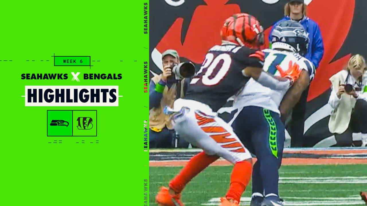 2023 Week 6 Seahawks at Bengals Geno Smith Throws 12-Yard Pass To Jaxon ...