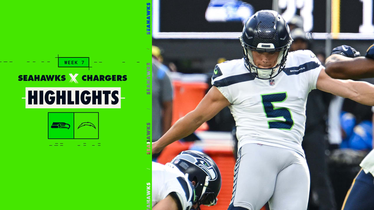 2022 Week 7 Seahawks at Chargers Jason Myers Makes 34-Yard Field Goal ...