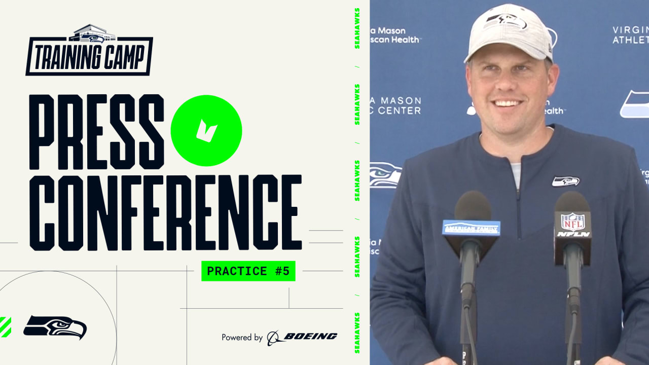 Shane Waldron Press Conference At Training Camp Practice #5