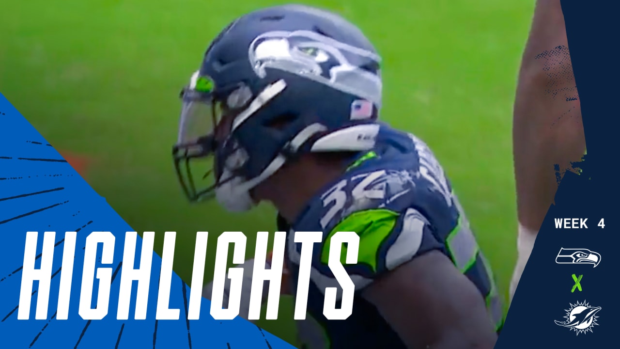 Chris Carson Rushes For A 1-yard TD Against Miami Dolphins