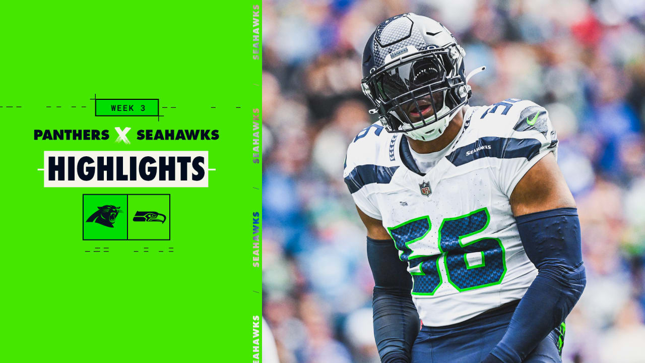 2023 Week 3 Seahawks vs. Panthers Jordyn Brooks, Jarran Reed Sack Andy Dalton Highlight