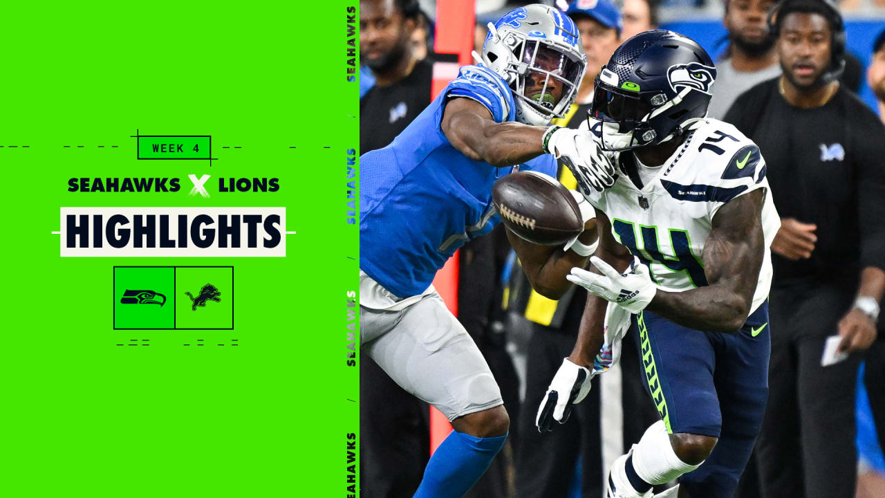 2022 Week 4 Seahawks at Lions DK Metcalf Makes Tough Catch For 26-Yards ...