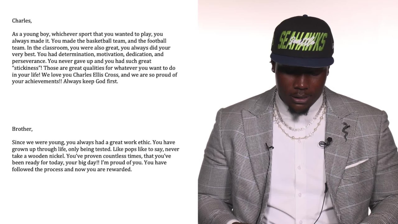 Mom & Brother Pen Heartfelt Letters To Charles Cross - 2022 NFL Draft
