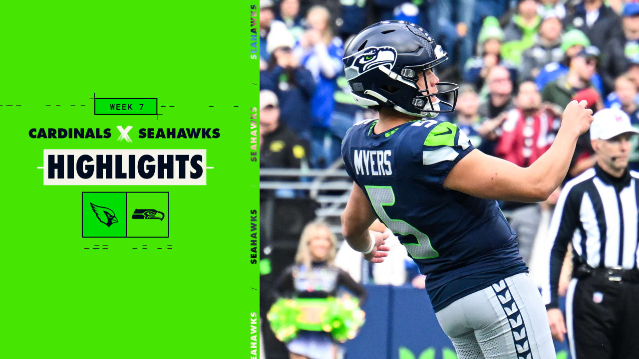 2023 Week 7 Seahawks vs. Cardinals Jason Myers Makes 21-Yard FG Highlight