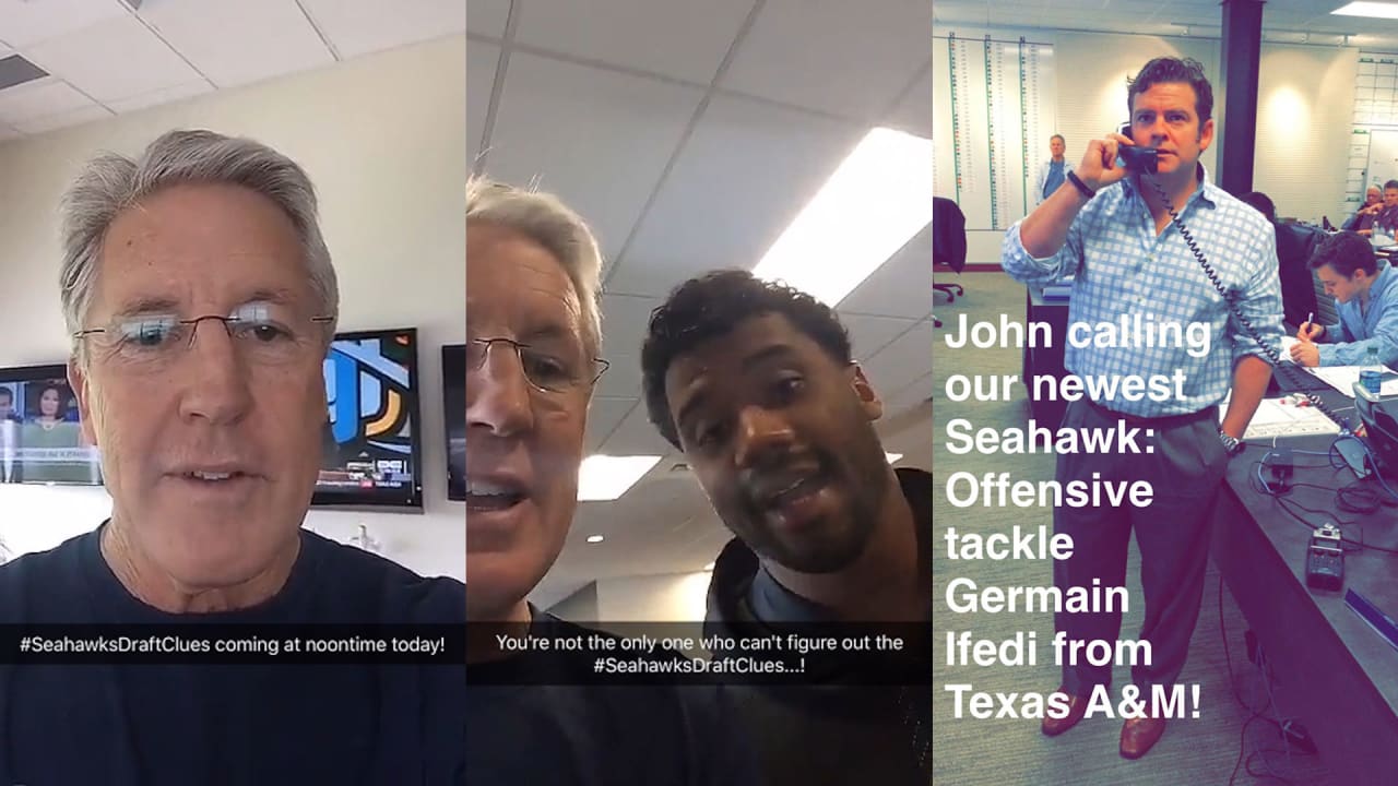 Seahawks Snapchat Takeover: Pete Carroll NFL Draft Day 1