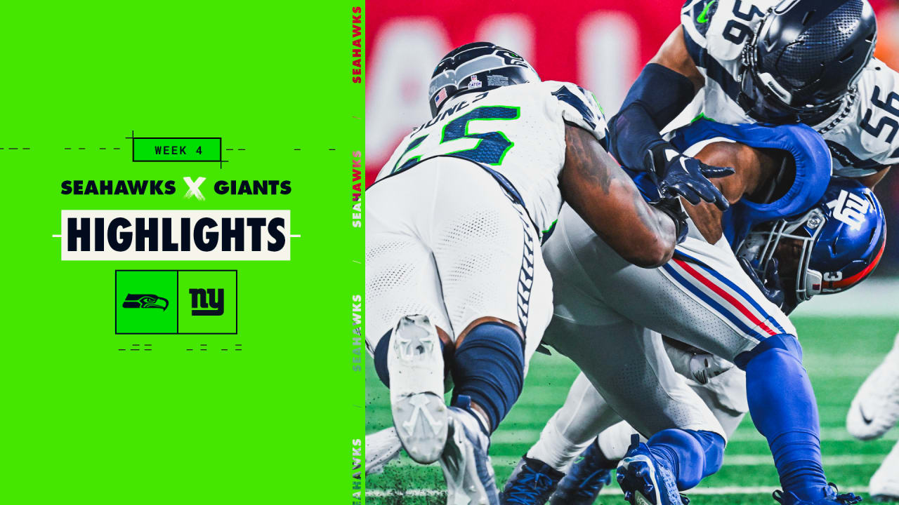2023 Week 4 Seahawks at Giants Dre'Mont Jones Stops Matt Breida In The Backfield Highlight