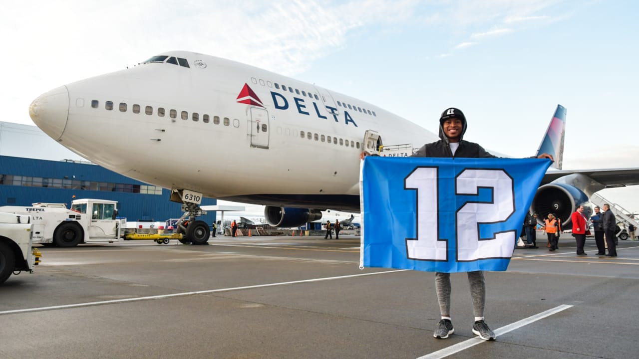 Seahawks Take Historic Trip To And From Dallas On Delta's Boeing 747