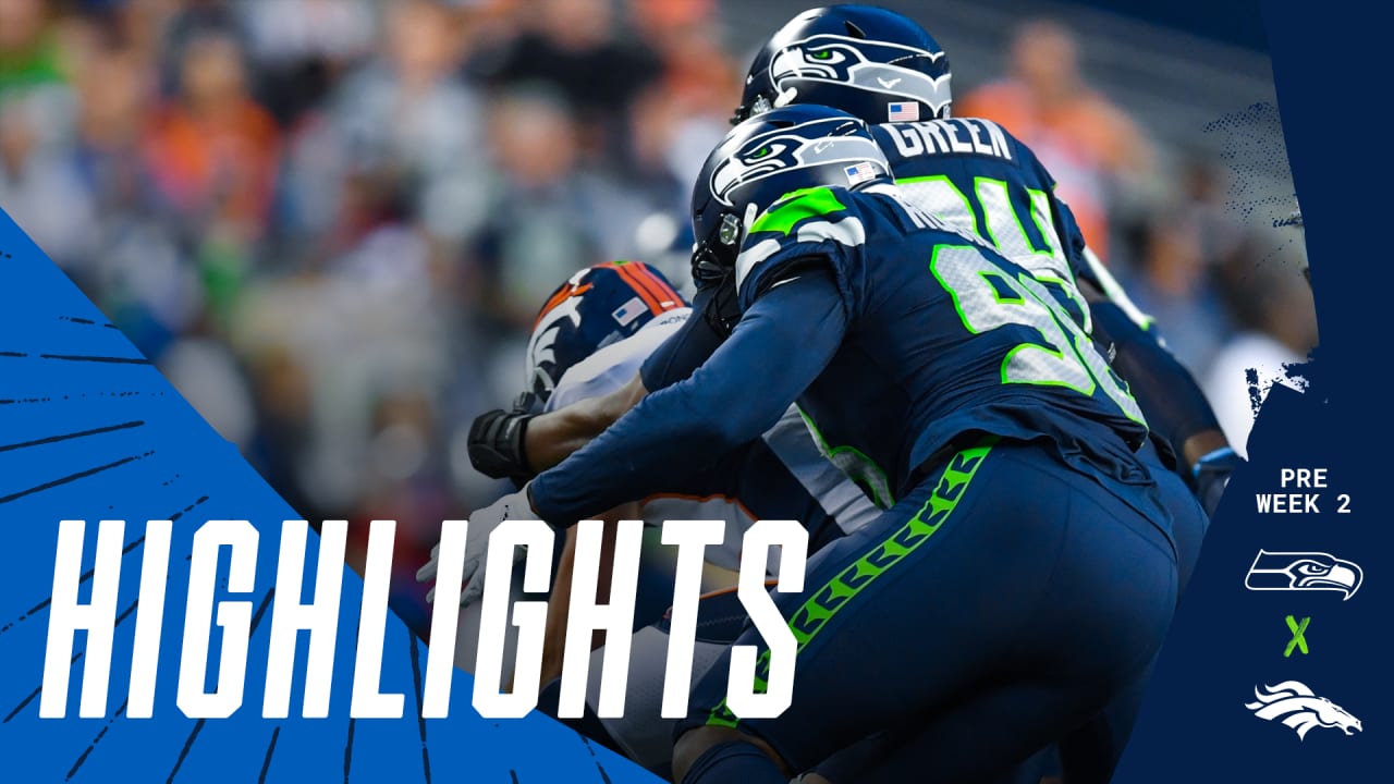 Seattle Seahawks Defense Sacks Denver Broncos QB Drew Lock During Preseason Week 2 Game At Lumen ...