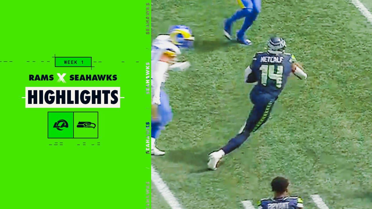 2023 Week 1 Seahawks vs. Rams Geno Smith Throws 28-Yard Pass To DK ...