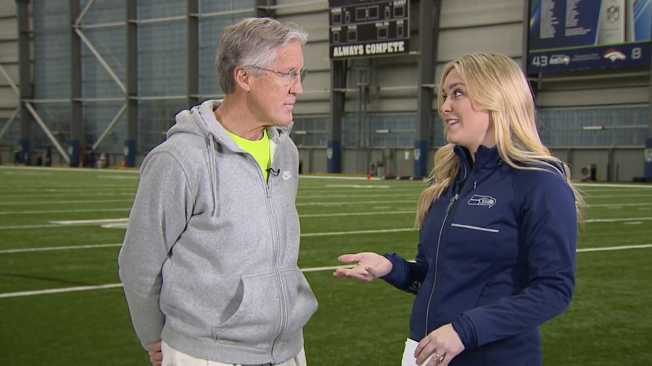 Seahawks Saturday Night - Pete Carroll 1 on 1 Before at Eagles Wild Card