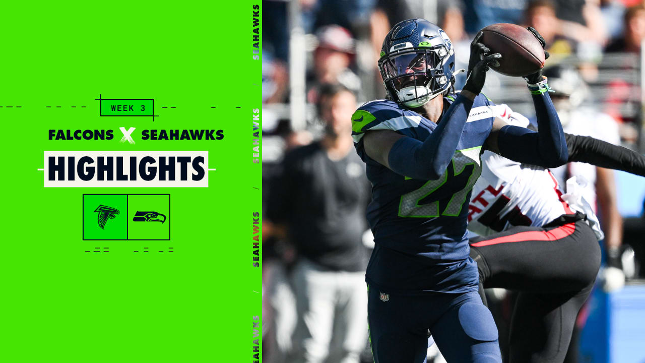 2022 Week 3 Seahawks vs. Falcons Tariq Woolen Intercepts Marcus Mariota ...