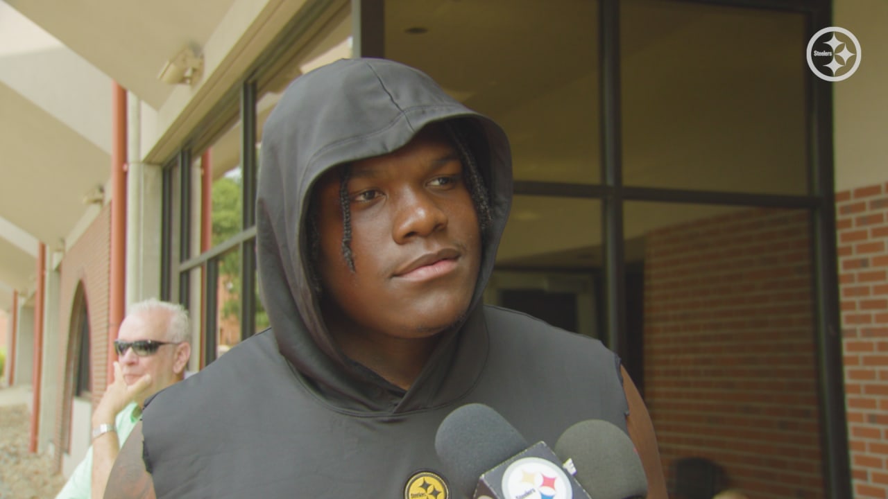 WATCH: Jones on the first day in pads and his fellow rookies