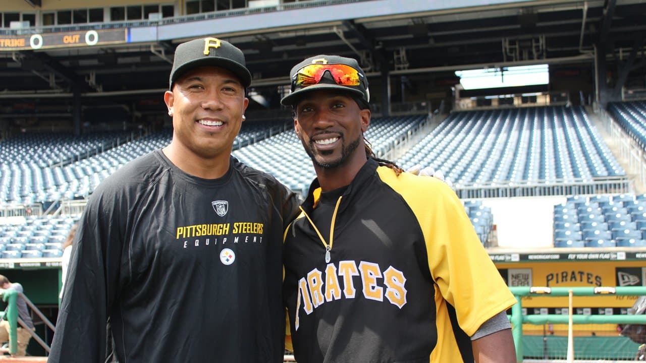 Hines Ward Pirates First Pitch - 5-10