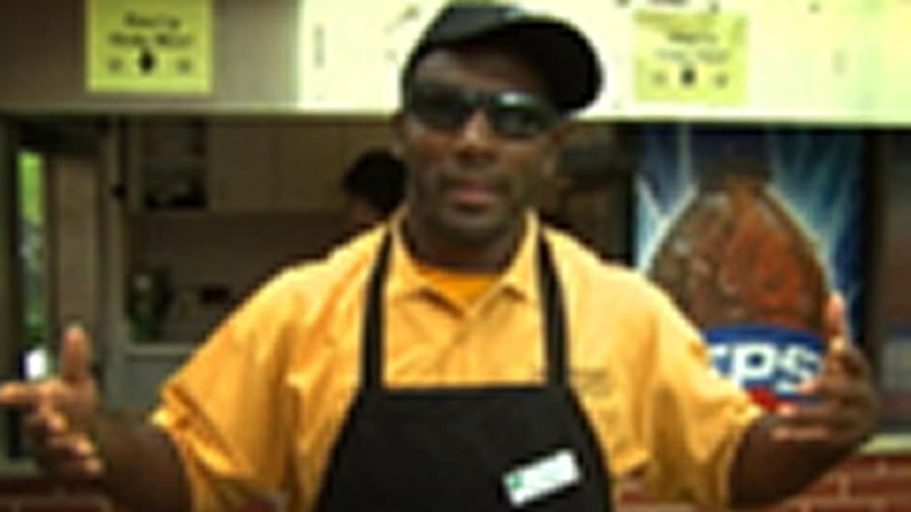 Ryan Clark is Food Worker Larry