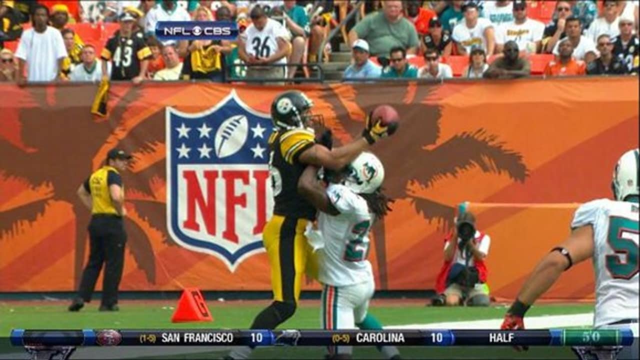 Steelers at Dolphins: Hines Ward makes great catch
