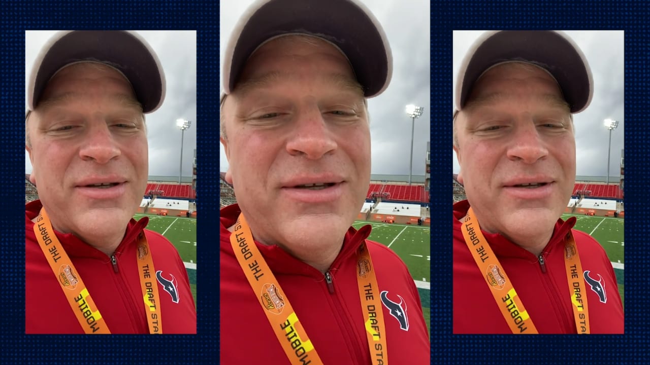 John Harris at the 2021 Senior Bowl