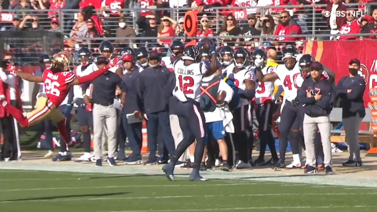 HIGHLIGHT | Nico Collins TOE-DRAG SWAG on the sideline