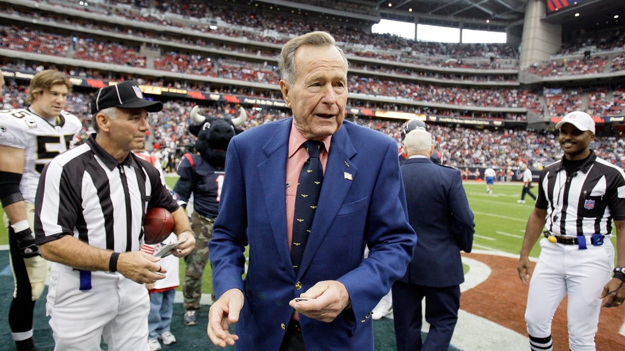 President George H.W. Bush at Texans games