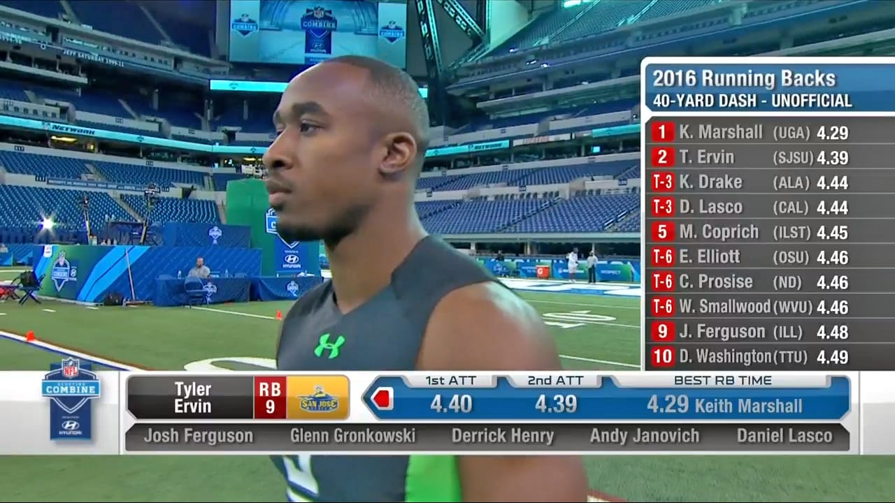 40-yard Dash: RB Tyler Ervin