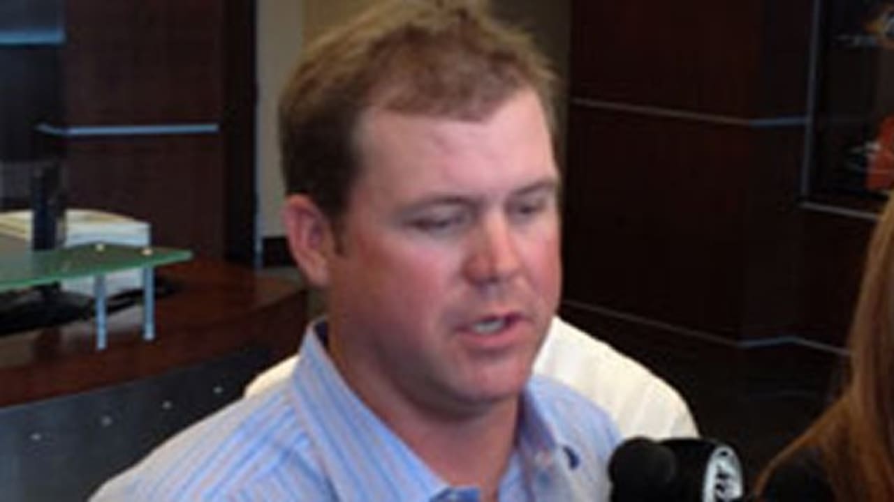 Shane Lechler meets with media after signing