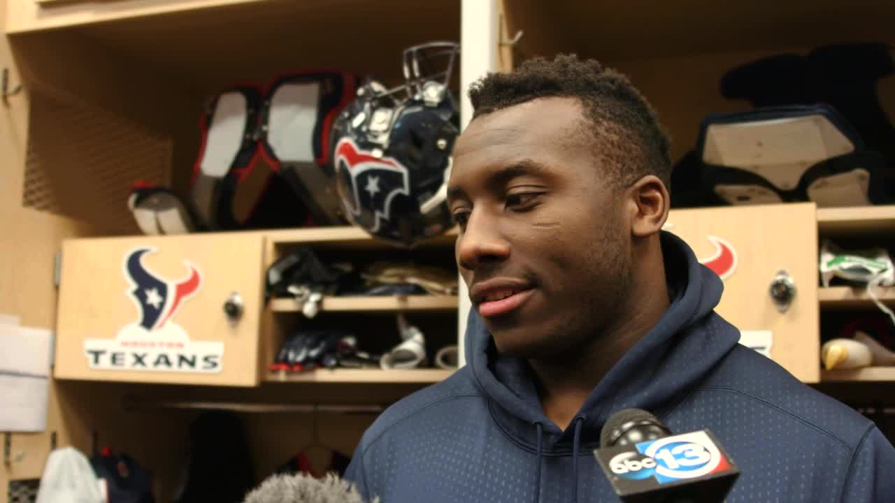 Jordan Thomas on Sunday's touchdown catch