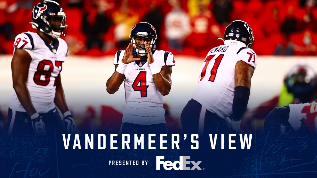 Marc Vandermeer reacts to the Houston Texans performance in Week 1 ...