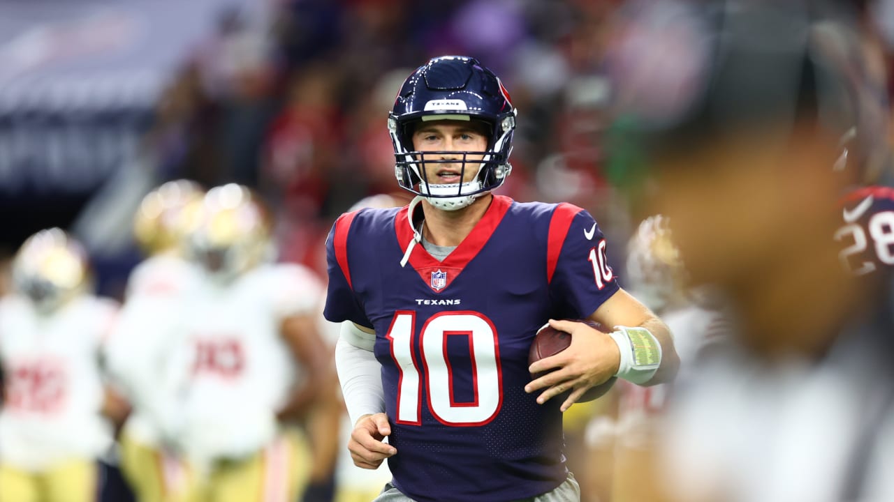 QB Davis Mills led a pair of scoring drives for the Texans during their ...