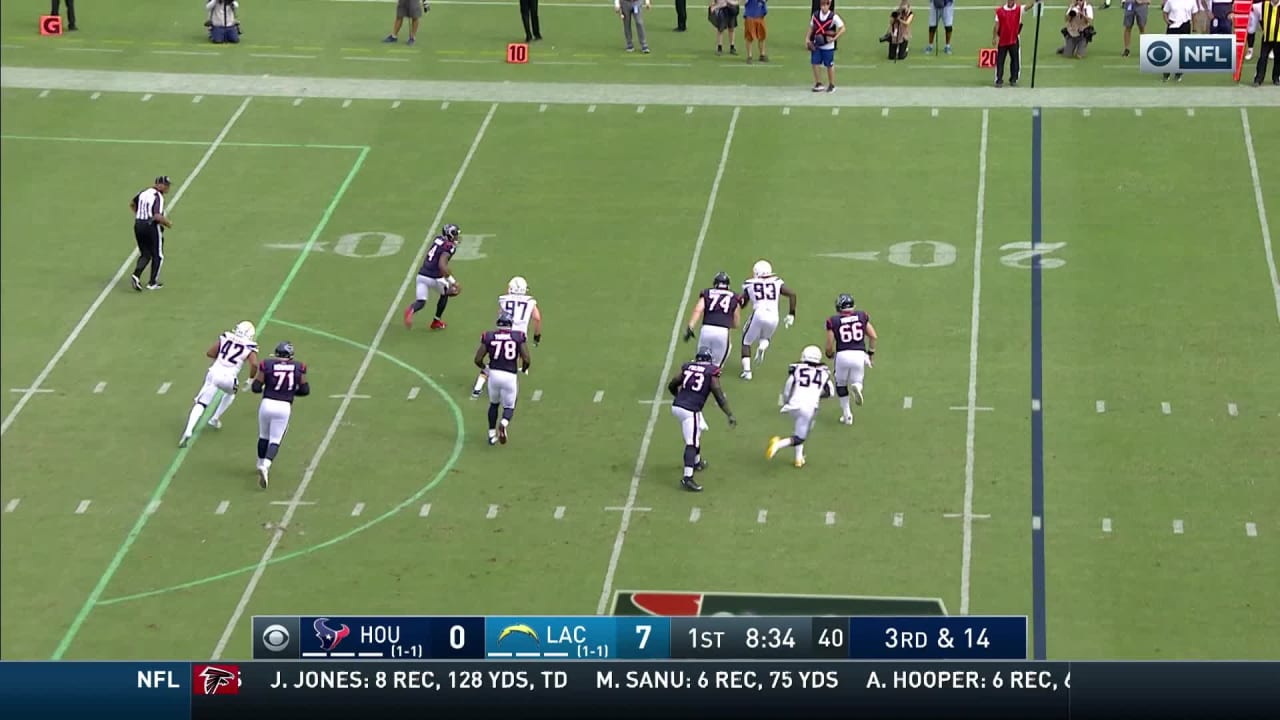 HIGHLIGHTS: Watson uses his legs to pick up first down