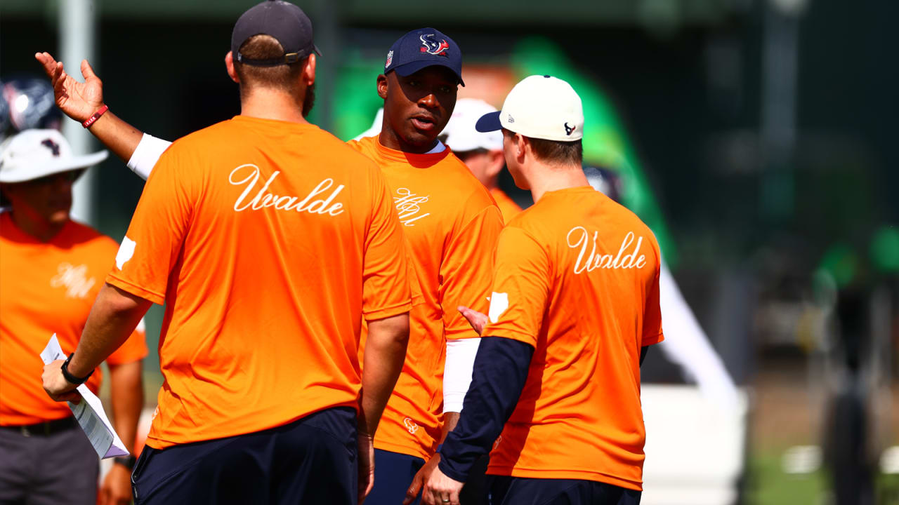 The Houston Texans wore orange shirts during Wednesday’s OTA practice ...