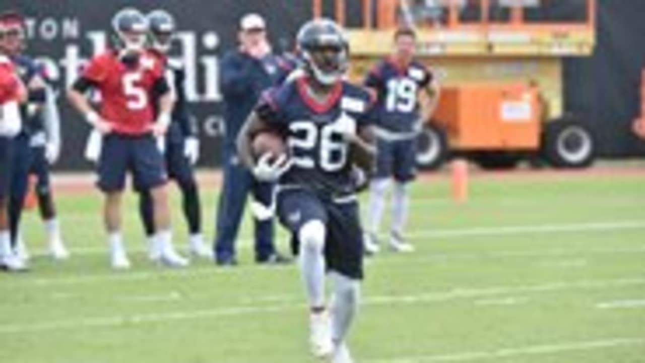 Lamar Miller working on receiving skills
