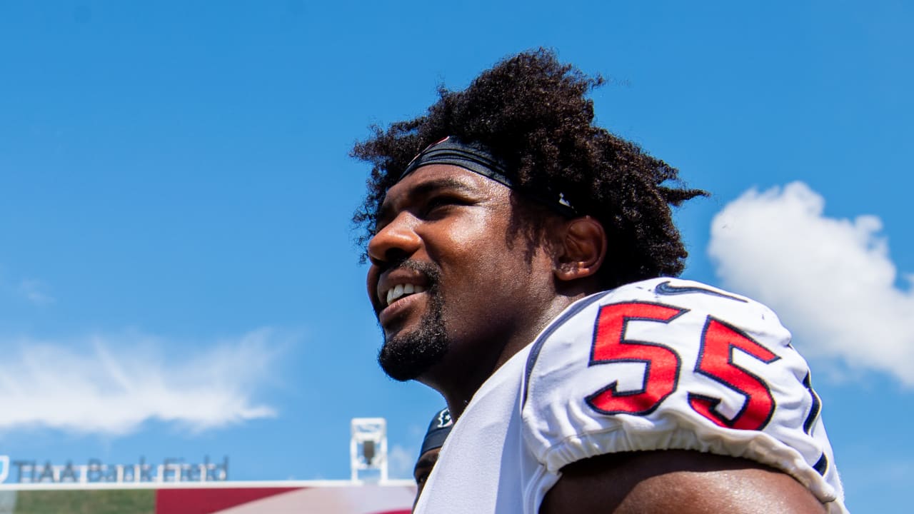 Houston Texans DL Jerry Hughes played Jenga with Drew Dougherty and ...