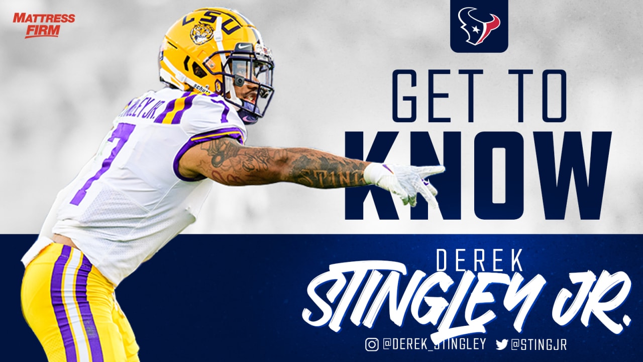 With the third pick in the 2022 NFL Draft, we select DB Derek Stingley Jr. from LSU.