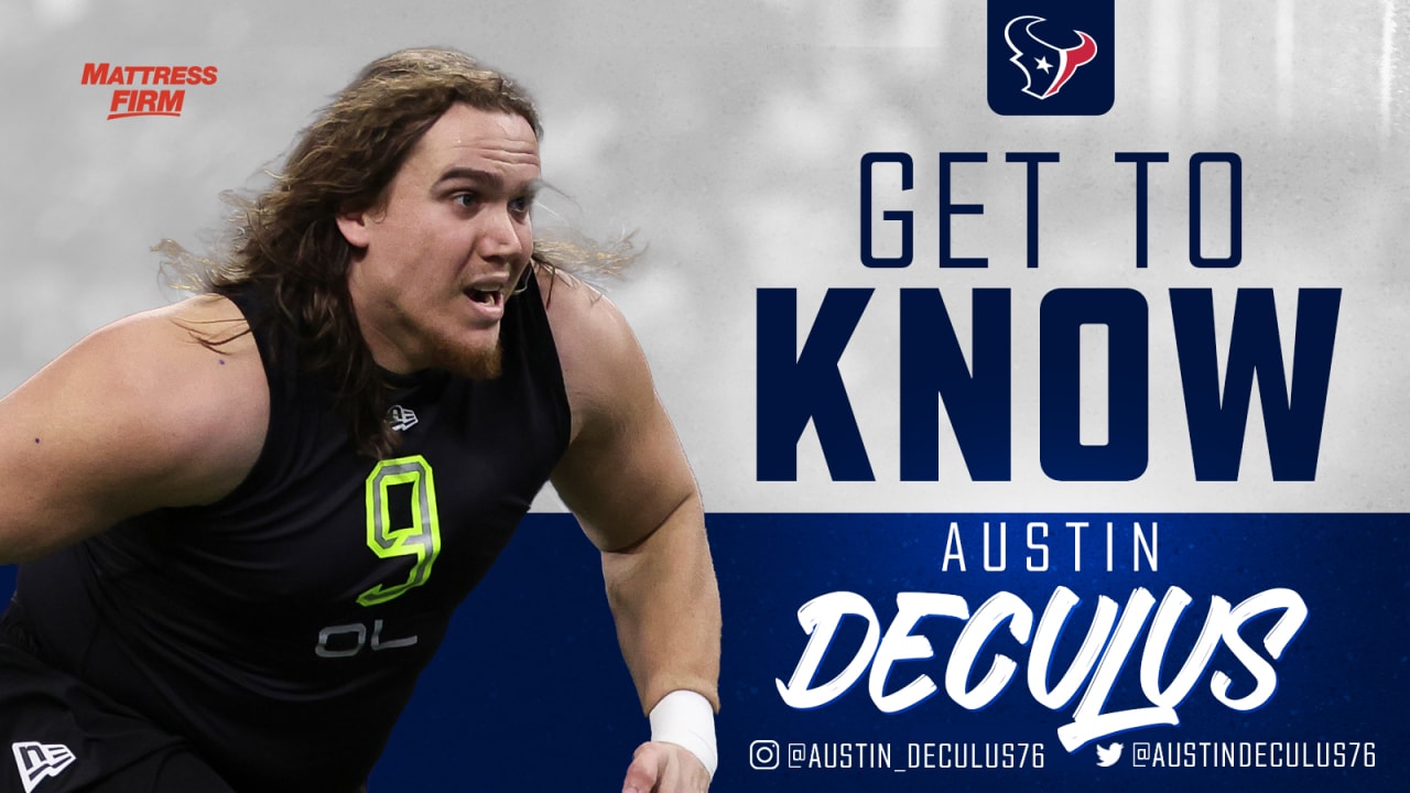 With the 205th pick in the 2022 NFL Draft, we select OL Austin Deculus ...