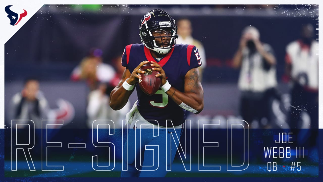 Texans re-sign unrestricted free agent QB Joe Webb III