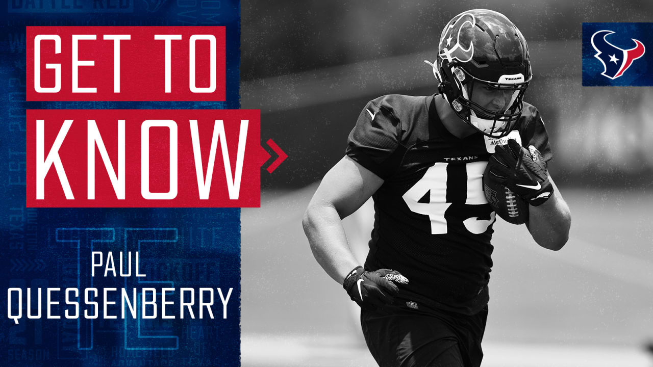 Get to know Houston Texans tight end Paul Quessenberry, signed as a ...