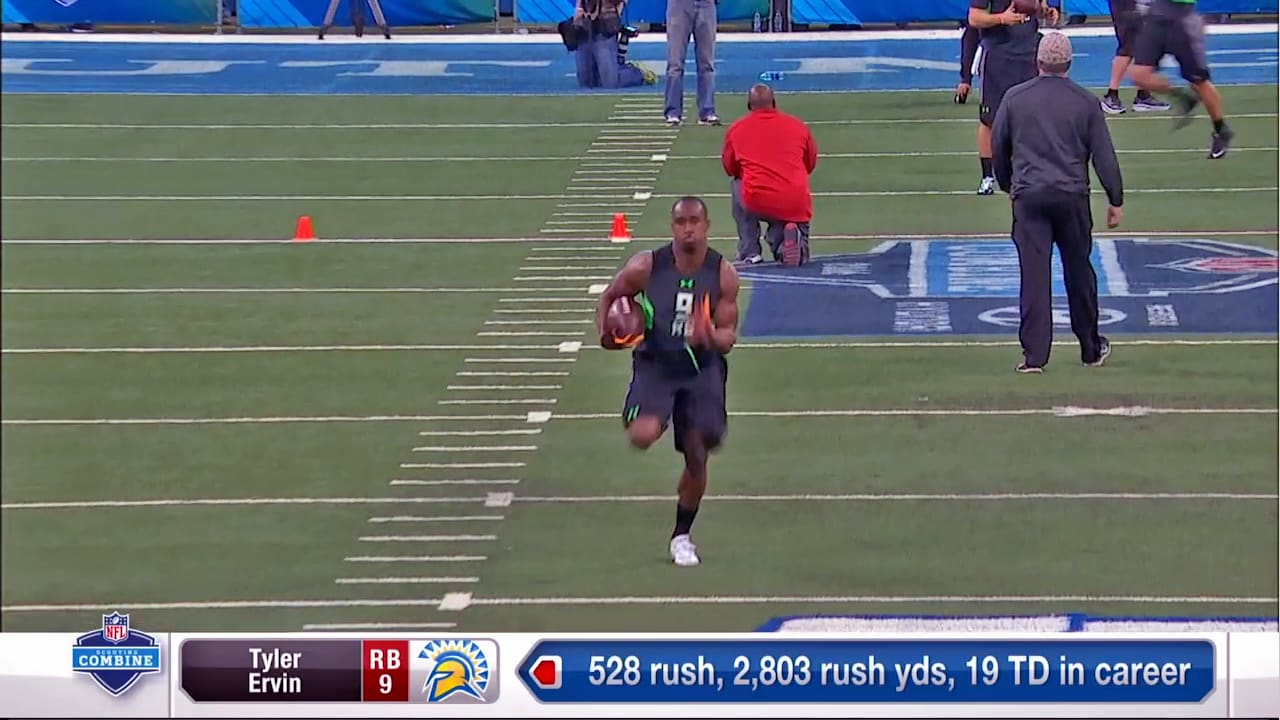 NFL Combine: RB Tyler Ervin workout