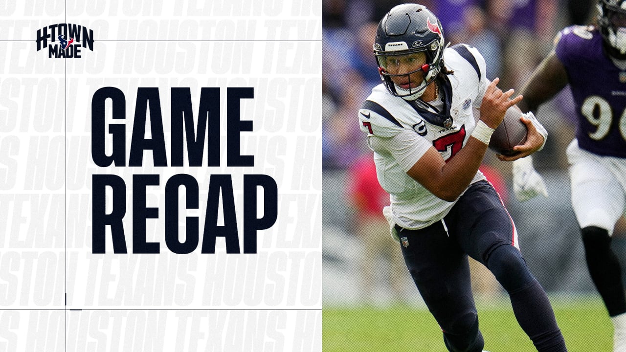 Quarterly Updates: Texans at Ravens | Week 1