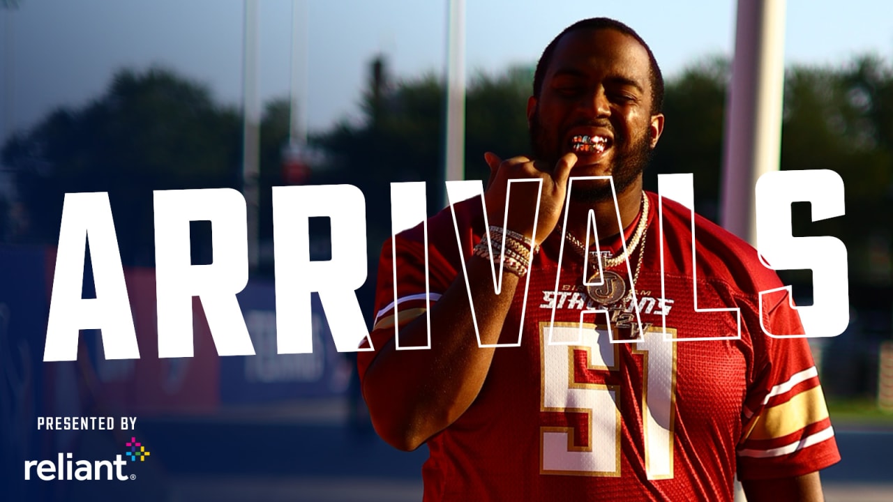 | Texans arrive for Week 1 vs. Colts