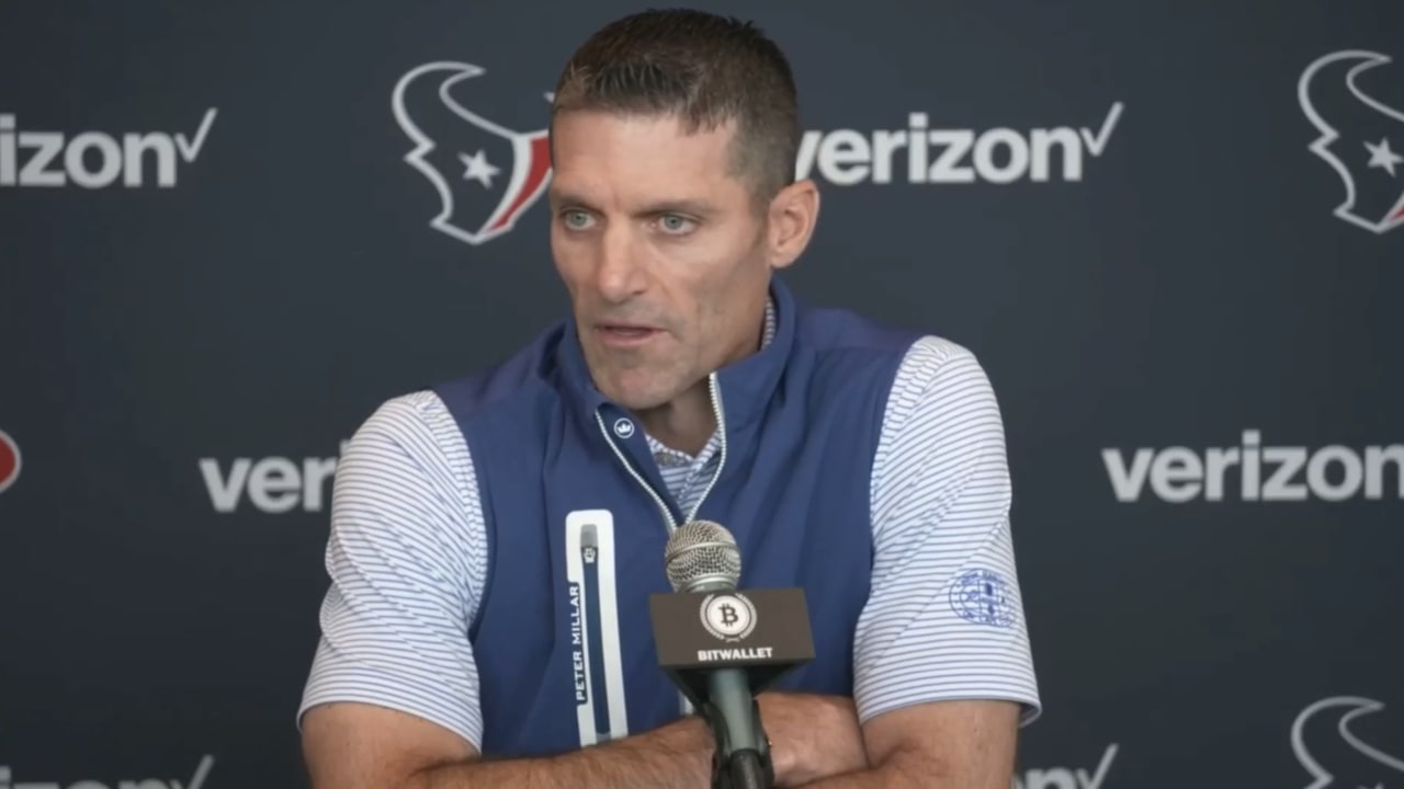 Houston Texans General Manager Nick Caserio met with the media on ...