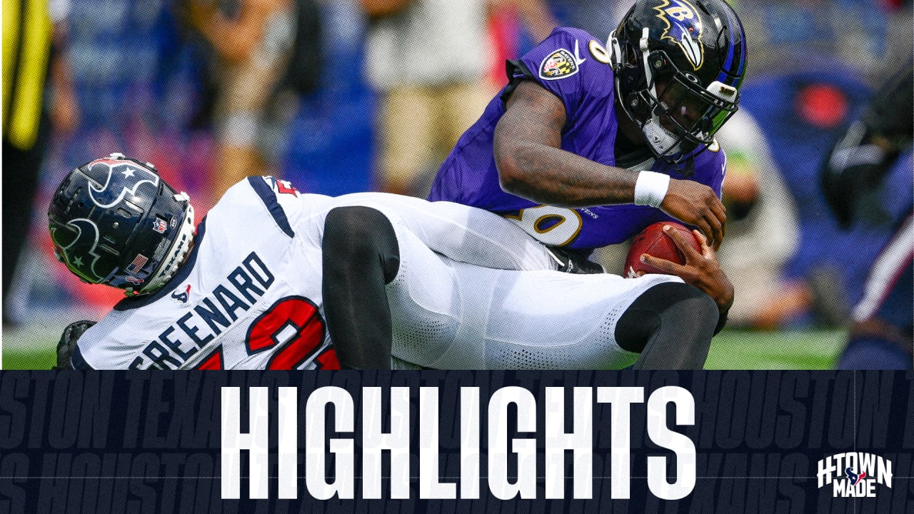 Highlights: Greenard sacks Lamar Jackson for Texans first sack of '23 ...