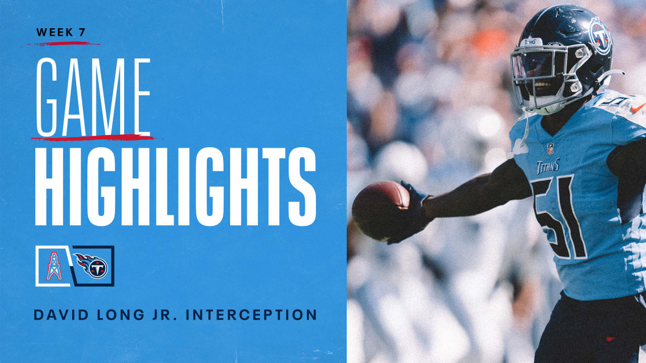 Matt Ryan Hits Titans LB David Long Jr. RIght on Numbers for INT | Game ...