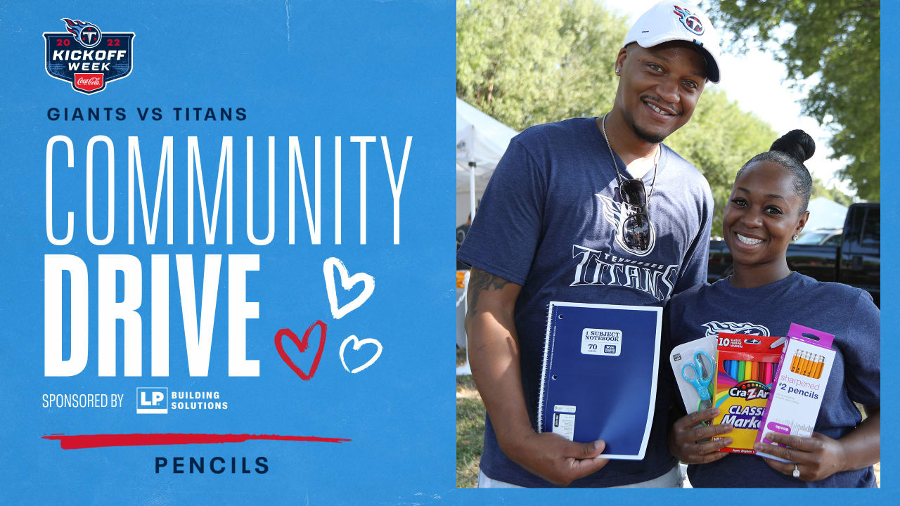 Titans Week 1 Charity Drive to Benefit PENCIL Foundation