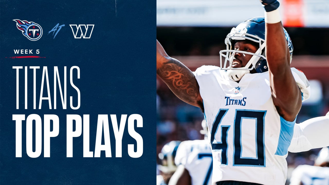Titans' Top Plays vs. Commanders Week 5 | Game Highlights