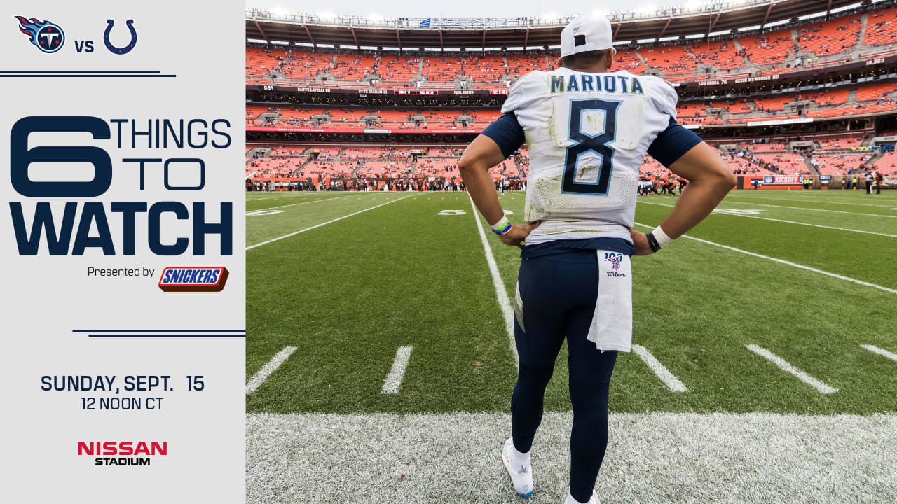 Six Things to Watch in Titans-Colts Game on Sunday