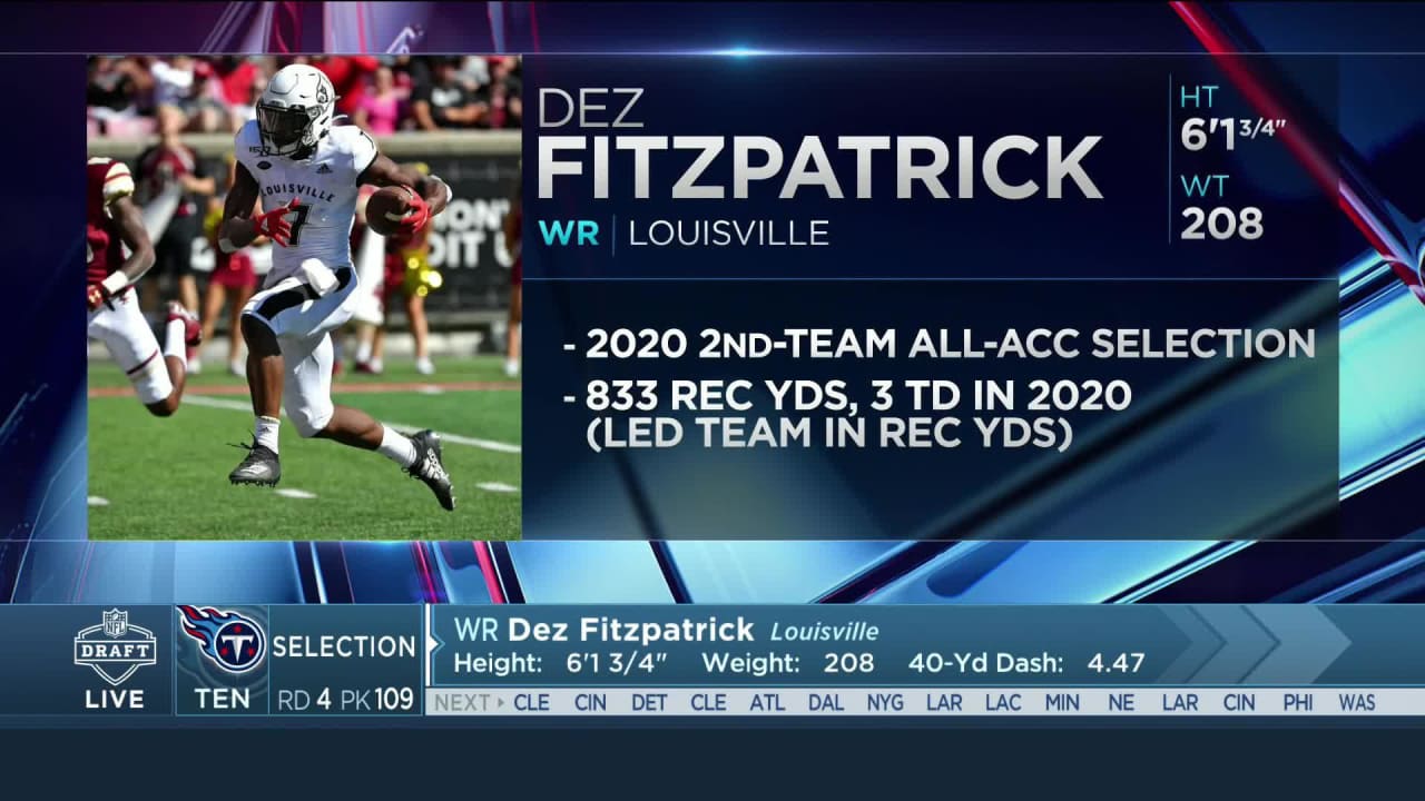 Titans Select Dez Fitzpatrick with No. 109 Pick in 2021 Draft